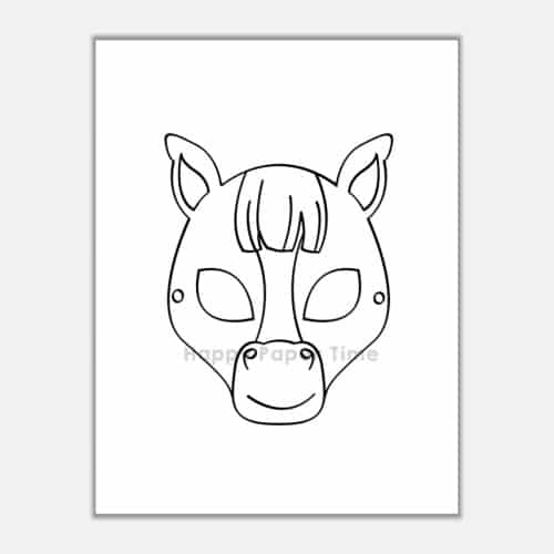 horse head template to print