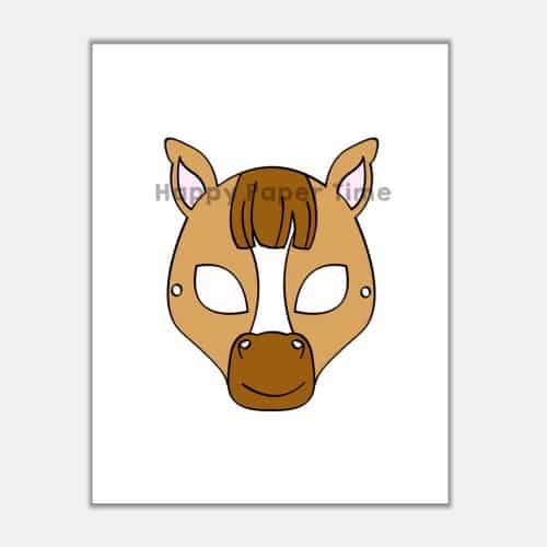 horse head template to print