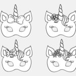 unicorn mask coloring pages