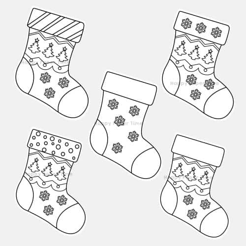 christmas stockings coloring sheet