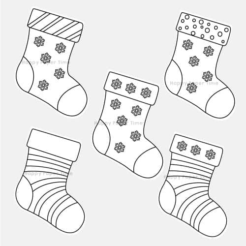stocking printable coloring pages