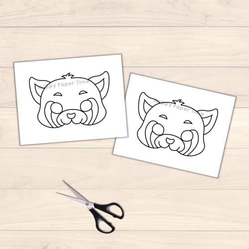 how to draw panda mask