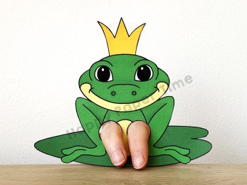 frog hand puppet craft