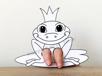 frog finger puppet craft