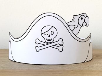 free pirate hat coloring pages