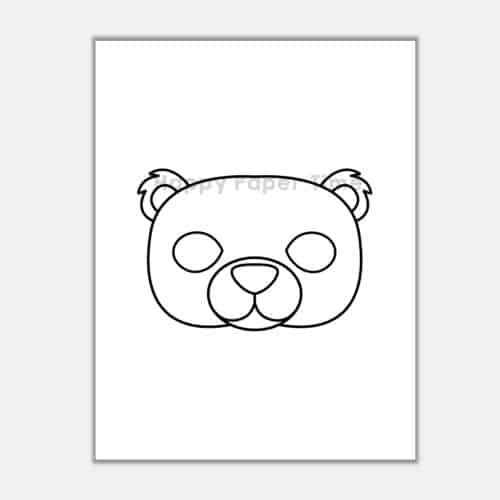 polar bear face coloring pages