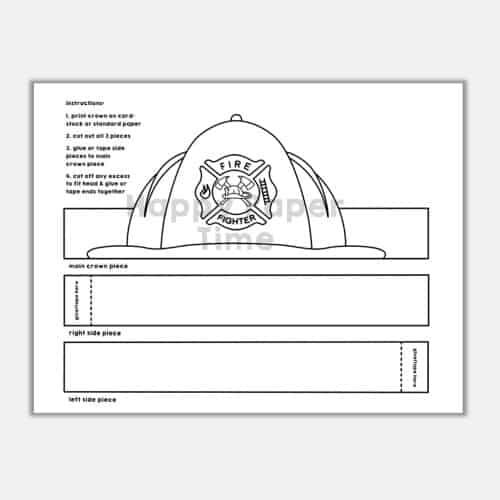 firefighter helmet coloring pages