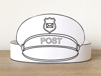 community helper hats coloring pages