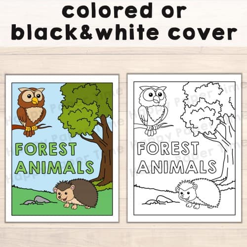 preschool forest animals coloring pages