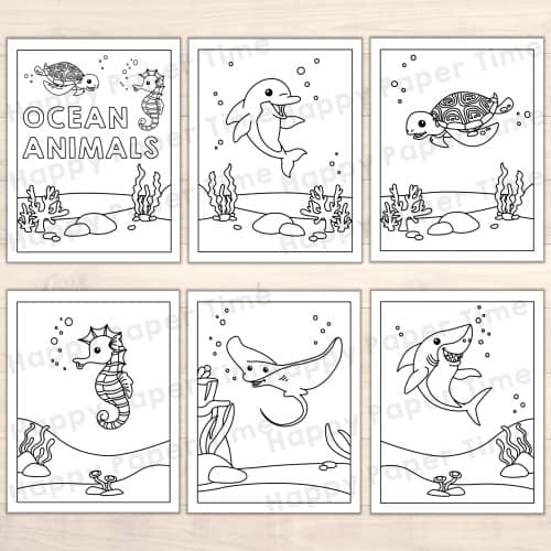 ocean animals coloring pages to print