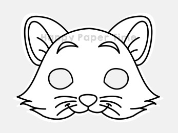 coloring pages cat mask