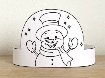 snowman top hat coloring page