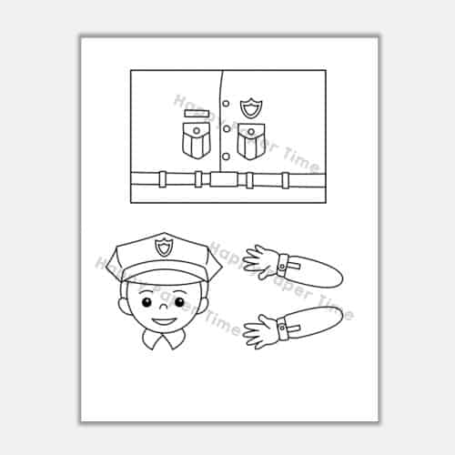 policeman coloring pages crafts