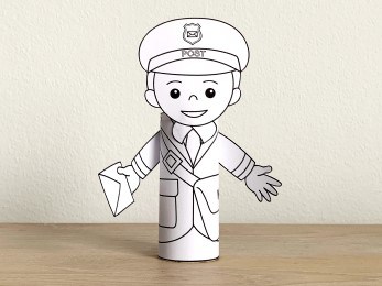 mailman coloring page printable