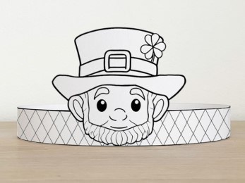 leprechaun hat coloring page printable