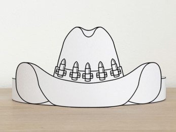 free cowboy hat coloring pages