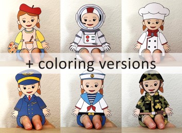 community helpers coloring pages crafts